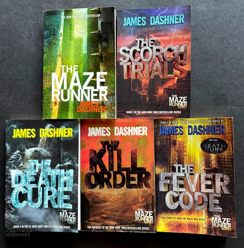 5 Lot THE MAZE RUNNER Book Series Complete JAMES DASHNER Very Nice pb ...