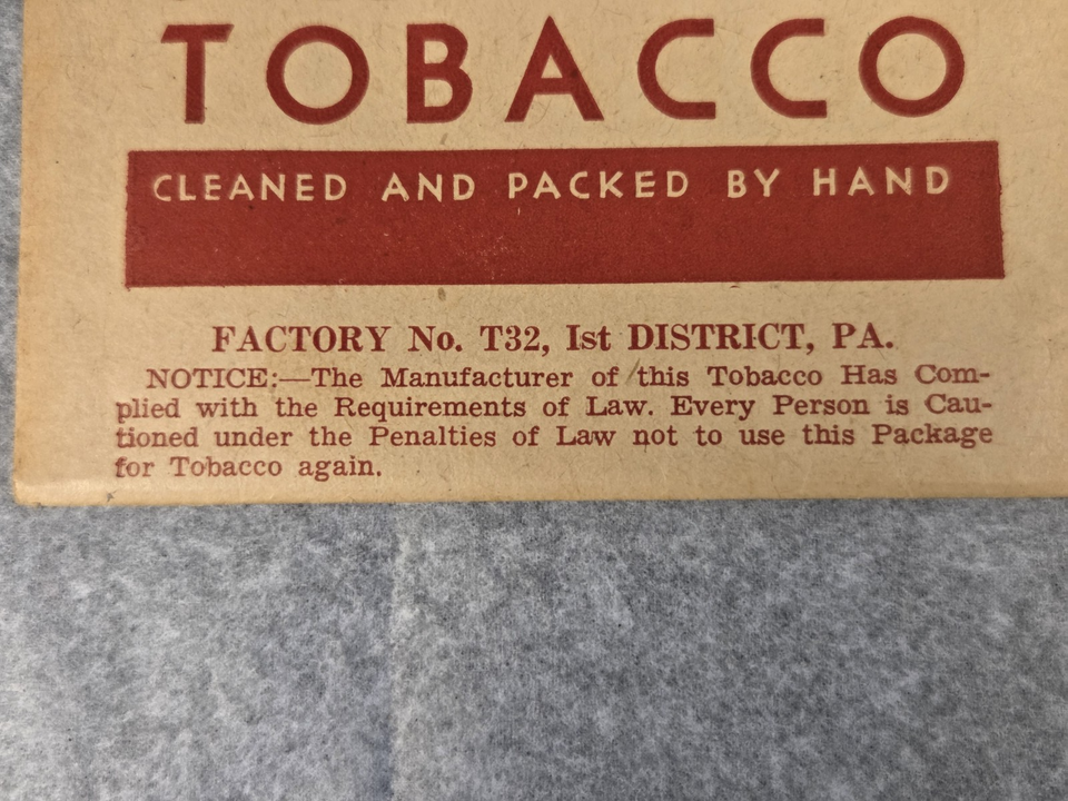 Antique NOS Never Used R.J'S SWEET CHEWING TOBACCO Factory Packaging ...