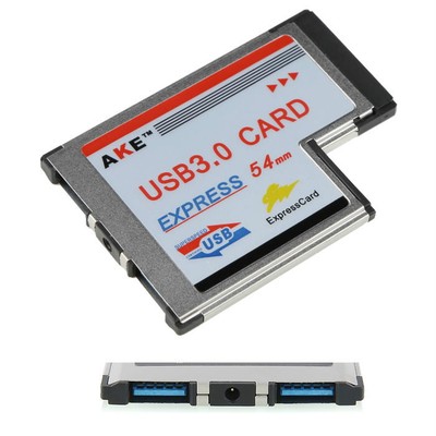 54mm Express Card Expresscard to 2 Port USB 3.0 Adapter for Laptop NEC ...