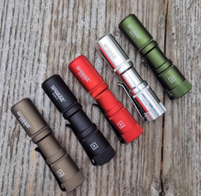 Mankerlight E05 II 1300 Lumens Titanium Mini Flashlight AA 14500 EDC ...