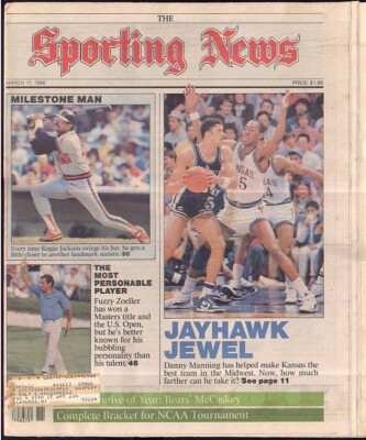 Reggie Jackson California Angels Danny Manning The Sporting News March ...