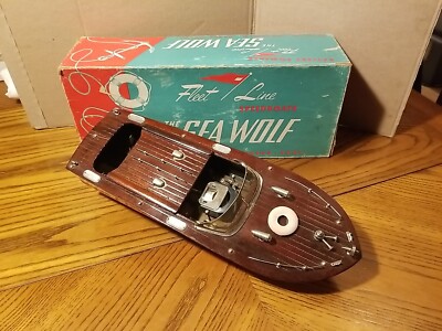 Vintage Fleet Line SEA WOLF Battery Powered Boat BO with NICE! ORIGINAL ...