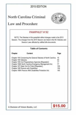 North Carolina Criminal Law And Procedure-Pamphlet 92 9781503255036| eBay