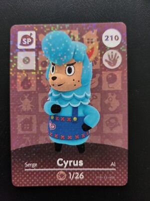 Nintendo Animal Crossing Amiibo Card Series 3 #210 Cyrus Authentic Mint ...