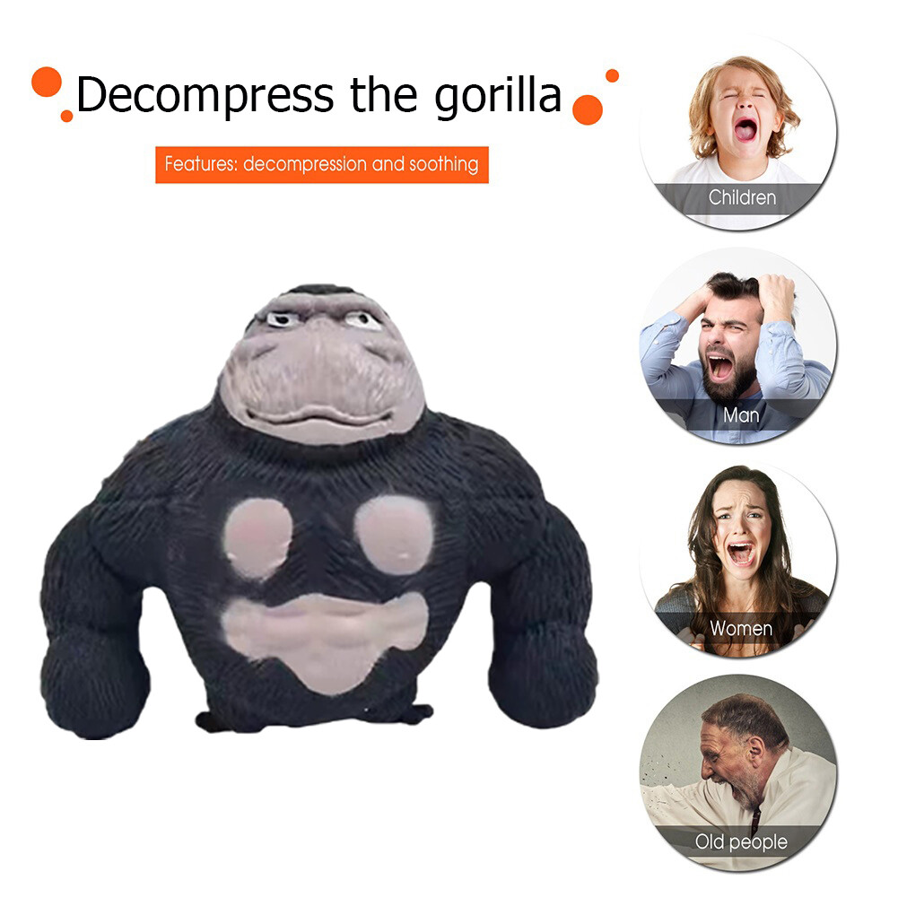Funny Monkey Toy Stress Relief Squeeze Monkey Model for Kid Child ...
