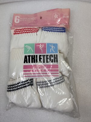 Vintage Athletech Women's Low Cut Socks 6-Pair Size 9-11 Made in USA ...