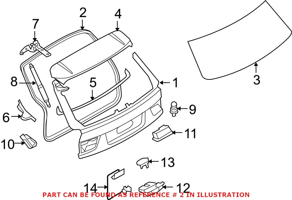 BMW OEM 07-13 X5 Lift Gate-weatherstrip Seal 51767177284 for sale ...