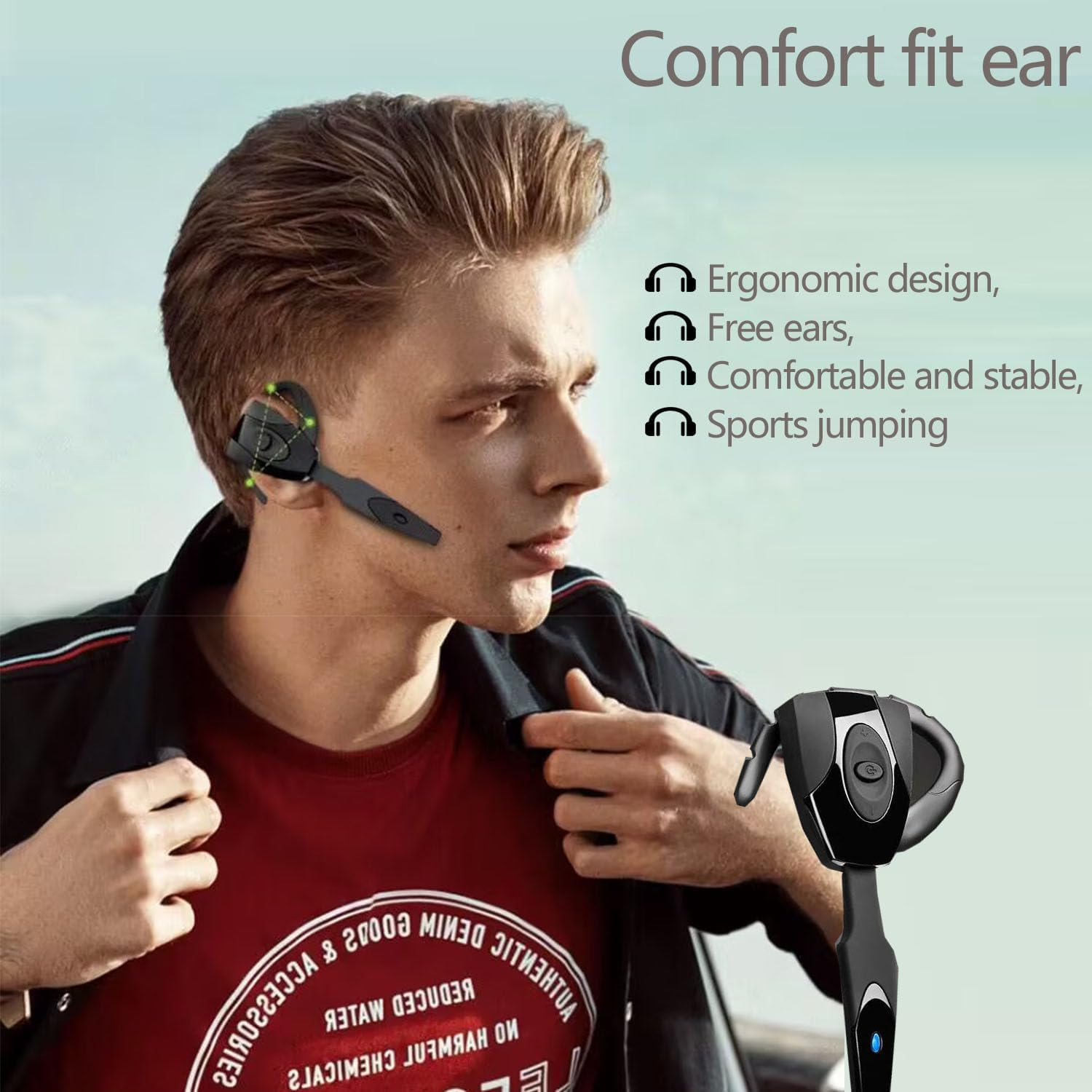 New Trucker Wireless Mic Blue Parrot Bluetooth Noise Cancelling Headset ...
