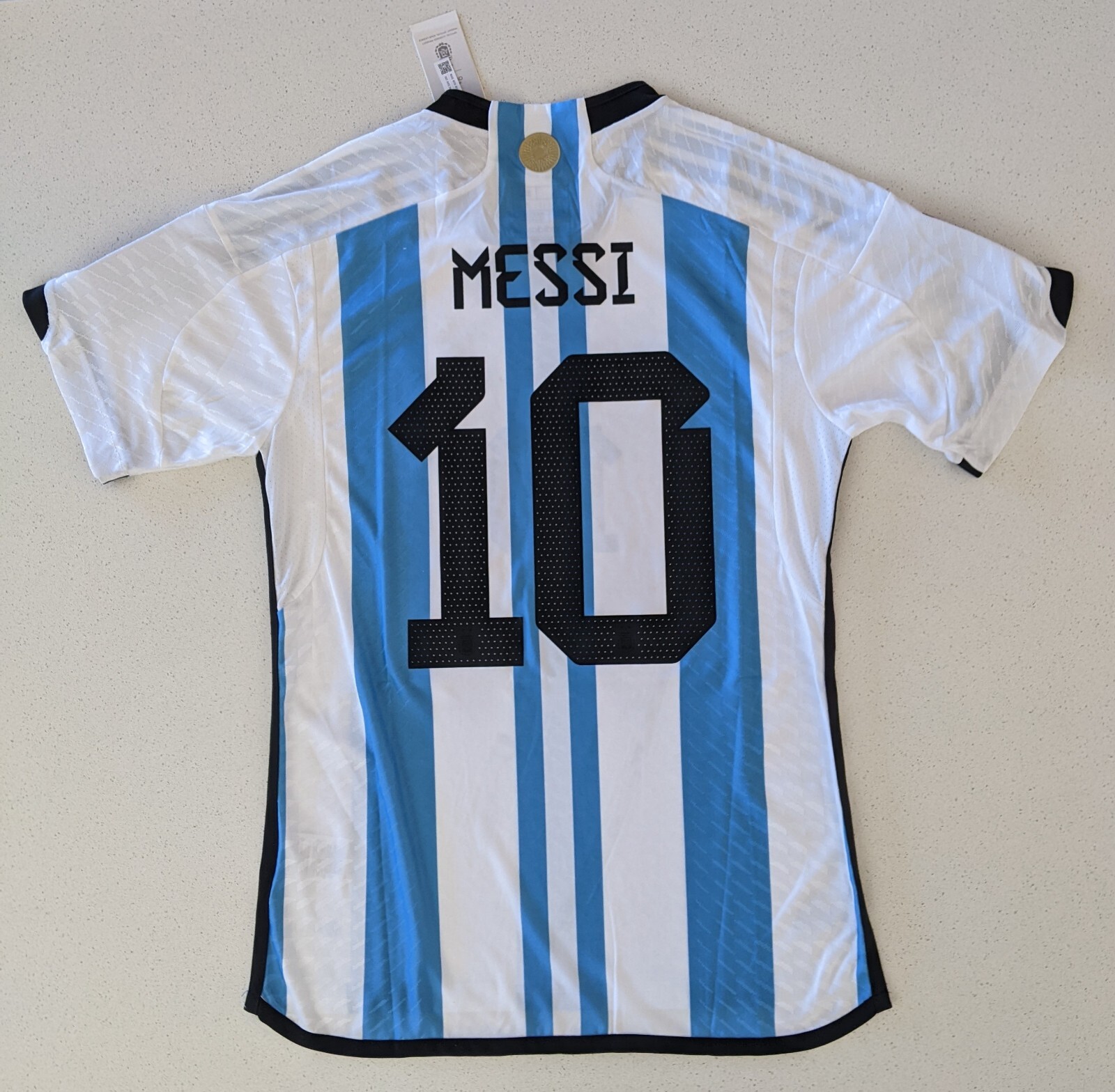 MESSI 10 Argentina World Cup Final 2022 Match Issue Version Home Jersey ...