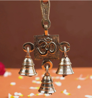 Classy Brass Decorative Wall Hanging OM Bells for Home Temple Office ...