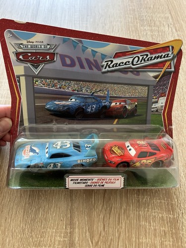Disney Pixar Cars Movie Moments DAMAGED KING & FLASH LIGHTNING MCQUEEN ...