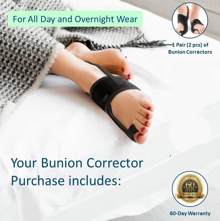 1 Pair Bunion Corrector Fix Hallux Valgus Adjustable Orthosis Women Men ...