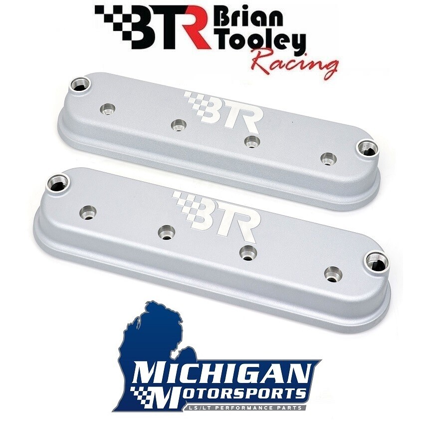 BTR Silver LS Valve Covers -No Coil Mounts- Cast Aluminum Brian Tooley ...