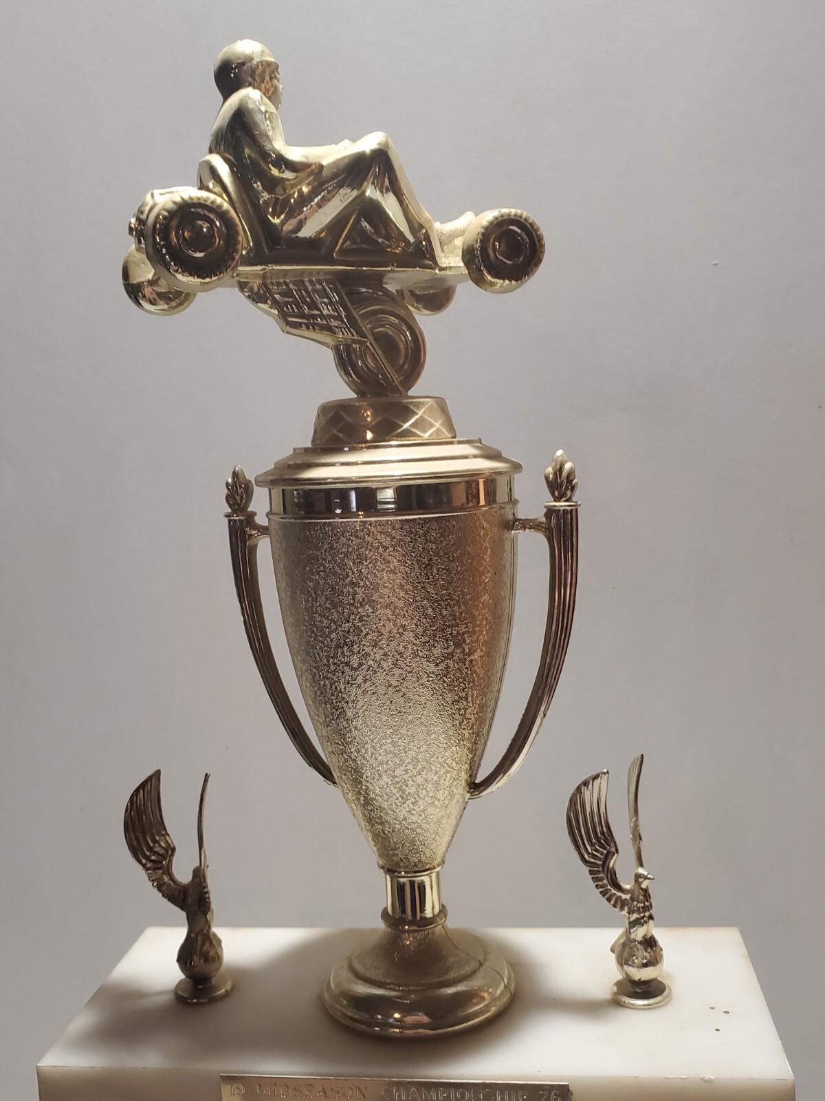 Akron OH Karting Club Go Kart Raceway Race Track 1976 Gold Trophy Vtg ...