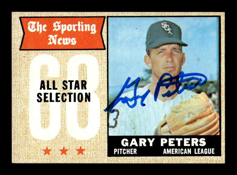 1968 Topps # 379 Gary Peters Autograph Signed Card (M2) Chicago White ...