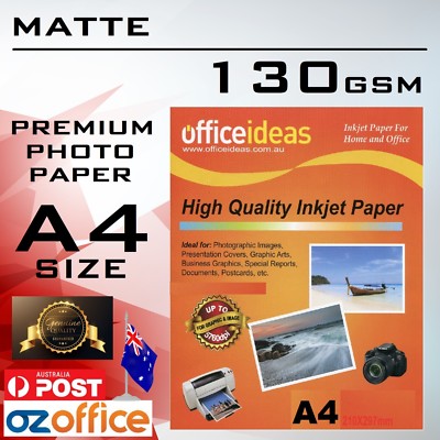 130GSM A4 MATTE Photo Paper for Canon Epson HP Xerox Lexmark Inkjet ...