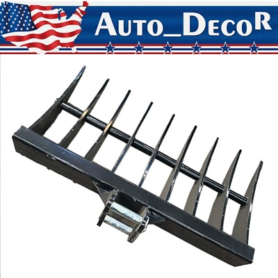 800mm Rake Attachment For Mini Excavator 1-3Ton Digger 9 teeth USA Free ...
