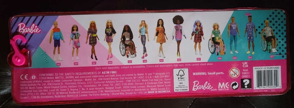 New Barbie Fashionistas Doll #159 Barbie Femme and Fierce Barbie Doll ...