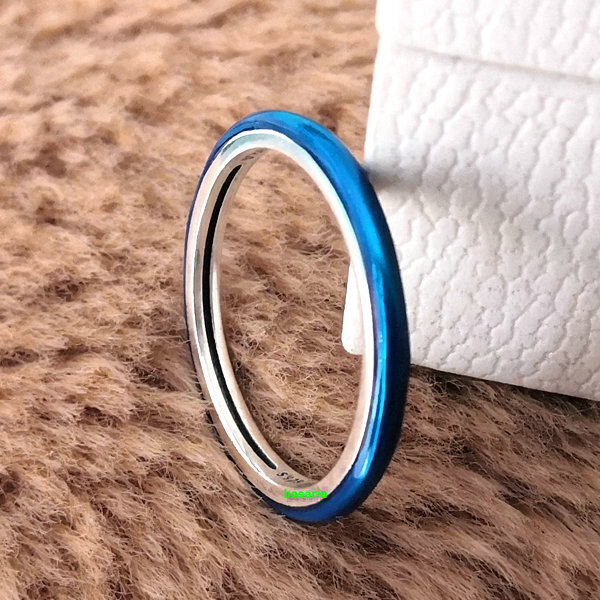 NEW Authentic 100% 925 Sterling Silver ME Electric Blue Ring European ...