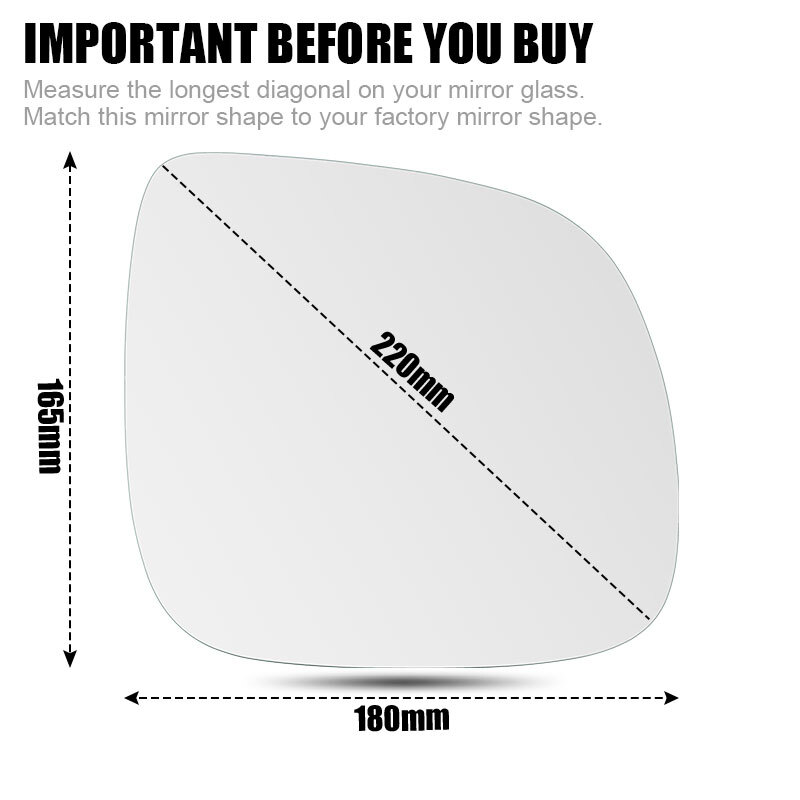 Right Side Door Mirror Glass Backing Plate Heated Convex For VW AMAROK ...