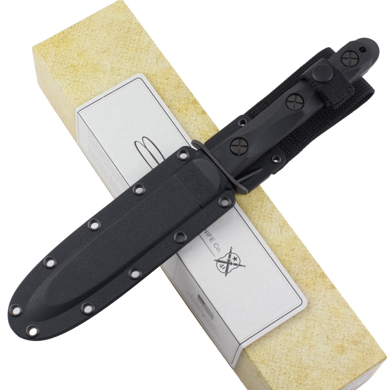 EK Commando Knife Model 4 EK44 1095 Cro-Van Carbon Steel Spear Point ...