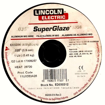 Assorted Size, LINCOLN ELECTRIC, Super Glaze ® ALUMINUM WIRE Spools | eBay