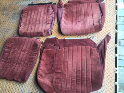 Chevy Caprice Driver Seat Covers Front & Rear 91-96 Red Cloth OEM 6 ...