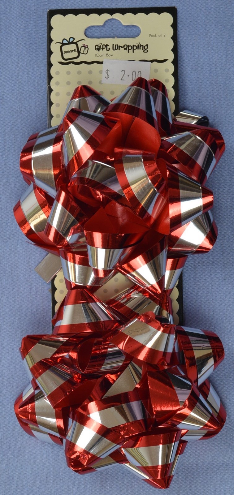 10cm Red / Silver Bow Wrapping Pack ( x 2 Bows) | eBay Australia