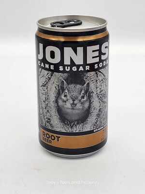 2024 Jones Cane Sugar Soda Can Root Beer 7.5oz Mini Can Squirrel Jones ...