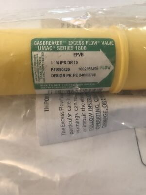 Gasbreaker Excess Flow Valve UMAC Series 1800. RA | eBay