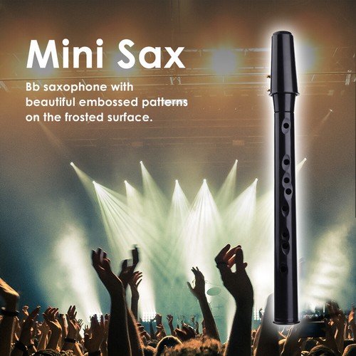 Mini Bb Alto Mouthpiece Pocket Saxophone with 5 Reeds Instruments (Gold ...