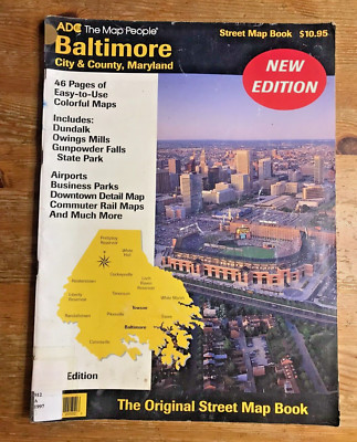 Baltimore ADC Street Map Book 1997 City County Atlas Road Maps | eBay