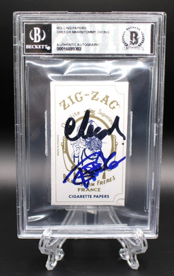 CHEECH MARIN TOMMY CHONG SIGNED ZIG-ZAG ROLLING PAPERS BECKETT ...