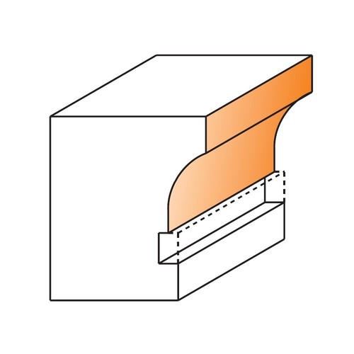 Ovolo Sash Router Bit, 7/8-Inch Diameter, 1/4-Inch Shank, 2 Hi-Density ...