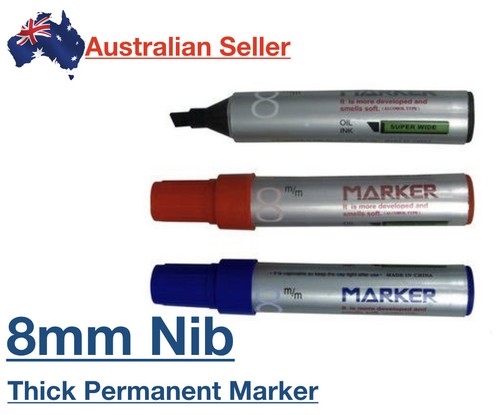 8mm Marker Jumbo Permanent Pen Large Thick Oil Ink Wide Waterproof ...