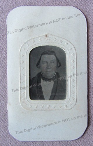 Antique Tintype Photo Man Roger Hocker Newell - Wife Emily Cahoon Huron ...