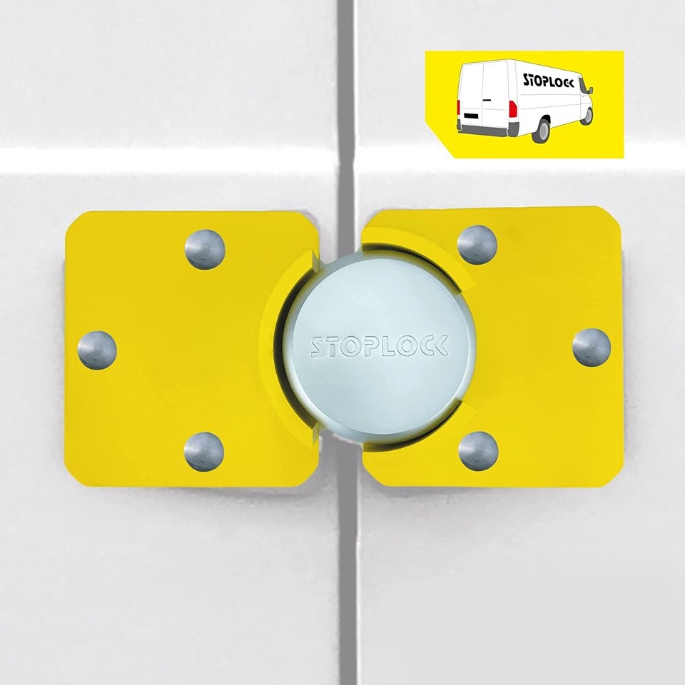 Stoplock Security Van Door Lock Yellow Anti-Theft Rear Side Hasp Pad Lock. Mat ? | eBay UK