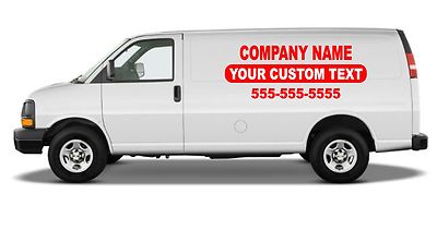 Business Van Lettering Sign Vinyl Decal Stickers Set of 2 28x75 | eBay
