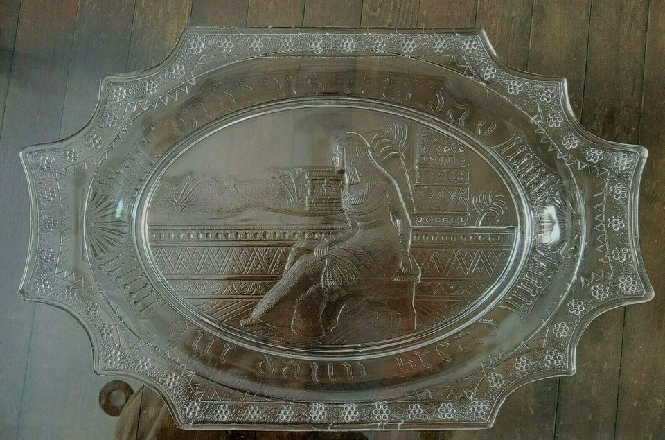 Platter Adams Sphinx Egyptian Cleopatra Give Us This Day Bread Plate ...
