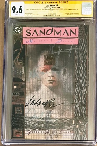 Sandman #5 CGC SS SIGNED Neil Gaiman Sam Kieth +2 DC Vertigo 1989 ...