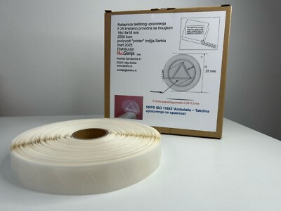 2500 Tactile Warning Labels – 25mm Raised Triangle – Blind Safety ...