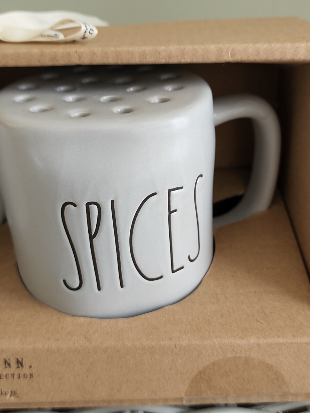 Rae Dunn HERBS / SPICES Gray shakers- New in Box Set Of Two. Artisan ...