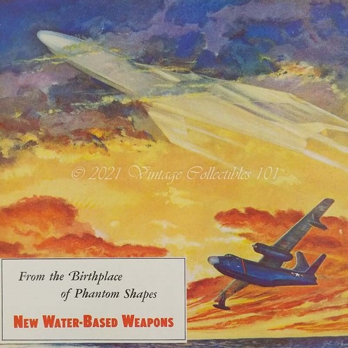 1952 Martin Aircraft Phantom Plane Jet aviation pulp photo art decor ...