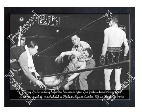 Historic Tippy Larkin vs Lew Jenkins 1940 Boxing Postcard | eBay UK