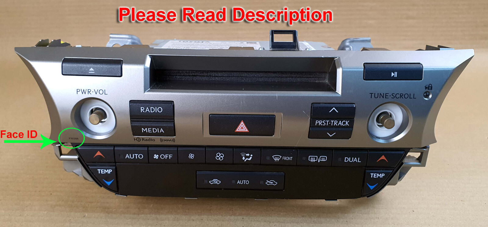 Lexus ES300H ES350 2016-2018XM HD radio CD Head unit 86140-33060 OEm ID ...