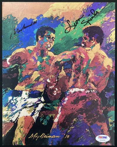 Muhammad Ali Signed Photo 8x10 Boxing HOF Leon Spinks Autograph Neiman ...