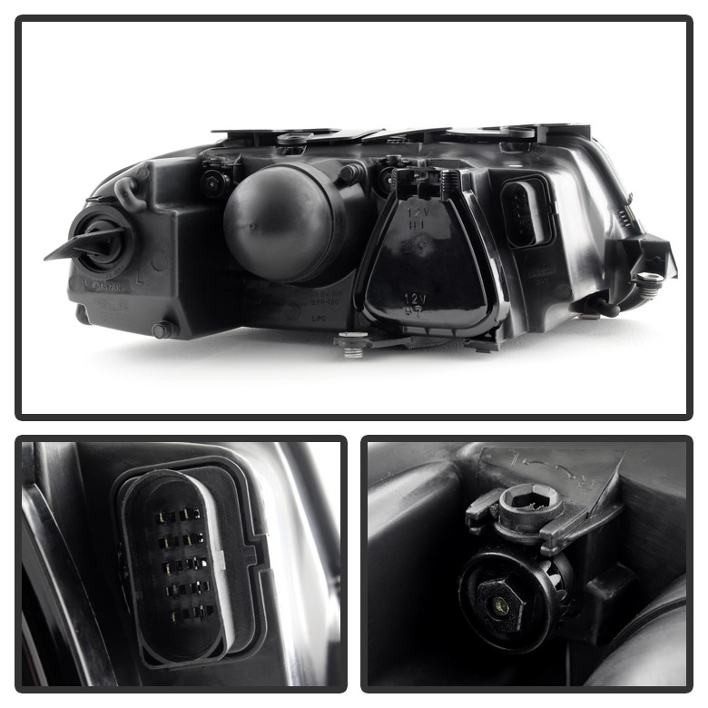 Black 01-05 VW Passat Projector Headlights Pair Left+Right Replacement ...