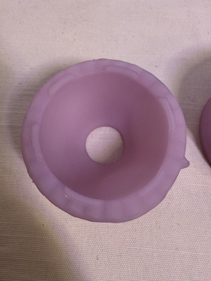 Fenton Owl Fairy Lamp Lavender to Pinkish Satin Glass Original Sticker ...