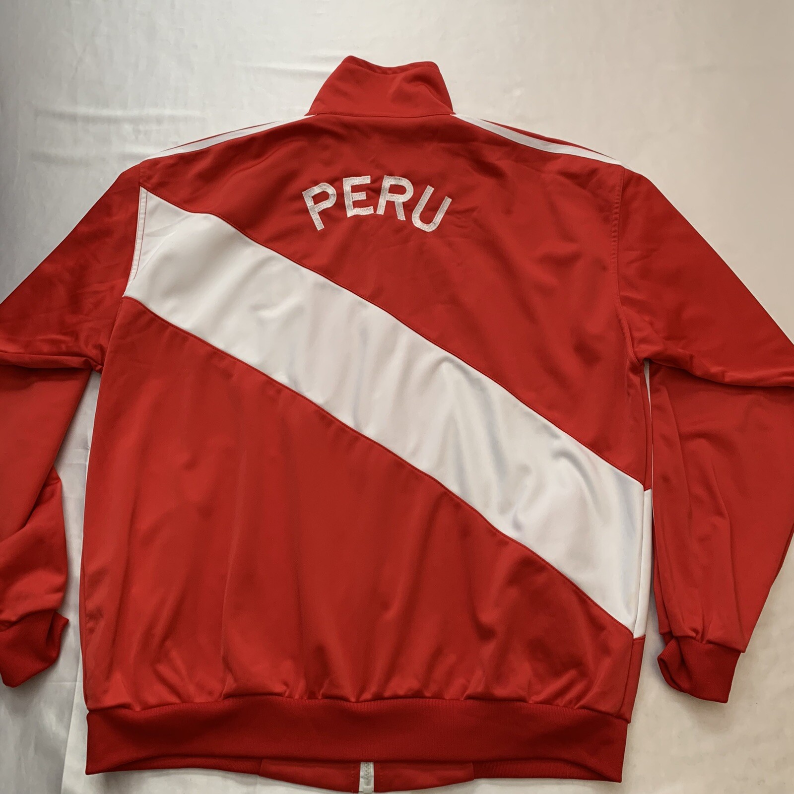 Adidas Peru Jacket Futbol Soccer Mens Large Red Sash … - Gem