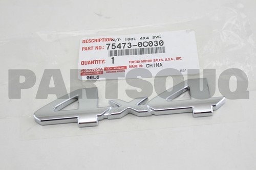 754730C030 Genuine Toyota PLATE, REAR BODY NAME, NO.3 75473-0C030 | eBay